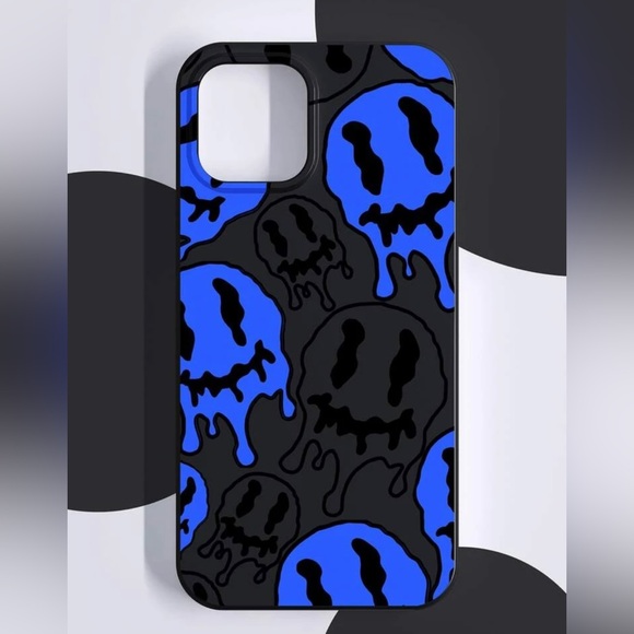 Cell Phones & Accessories | Trendy Blue Black Drip Skull Phone Case For ...